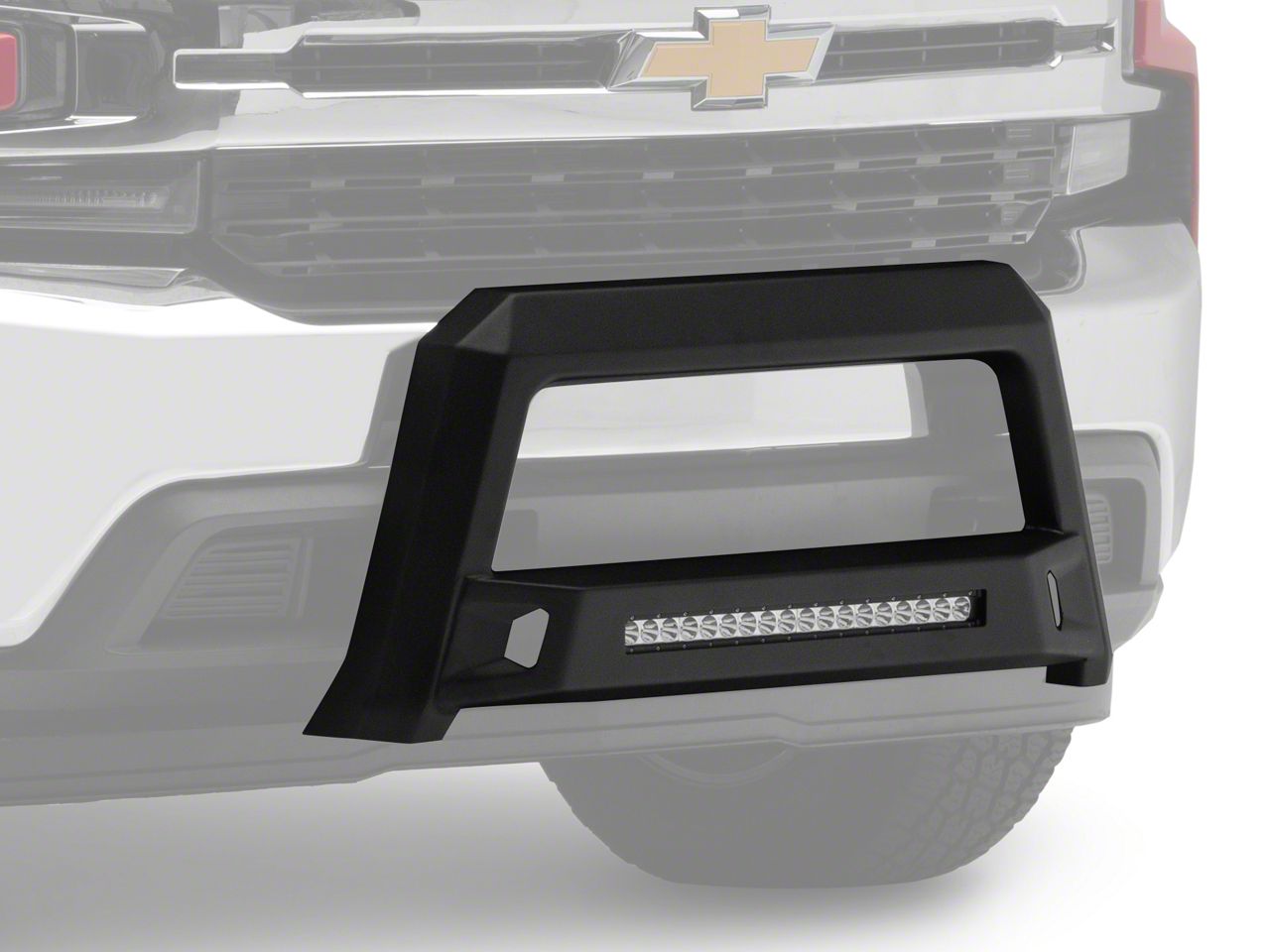 Silverado 1500 Grille Guard; Revolution Bull Bar; Black; Front (19-22 ...