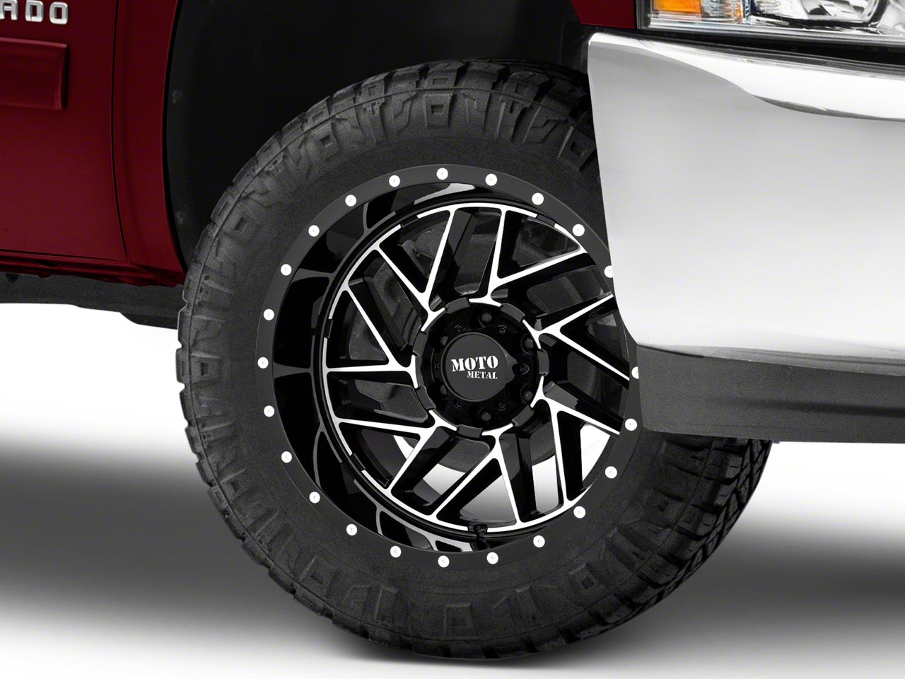 Moto Metal Silverado 1500 MO985 Breakout Gloss Black Machined 6-Lug ...