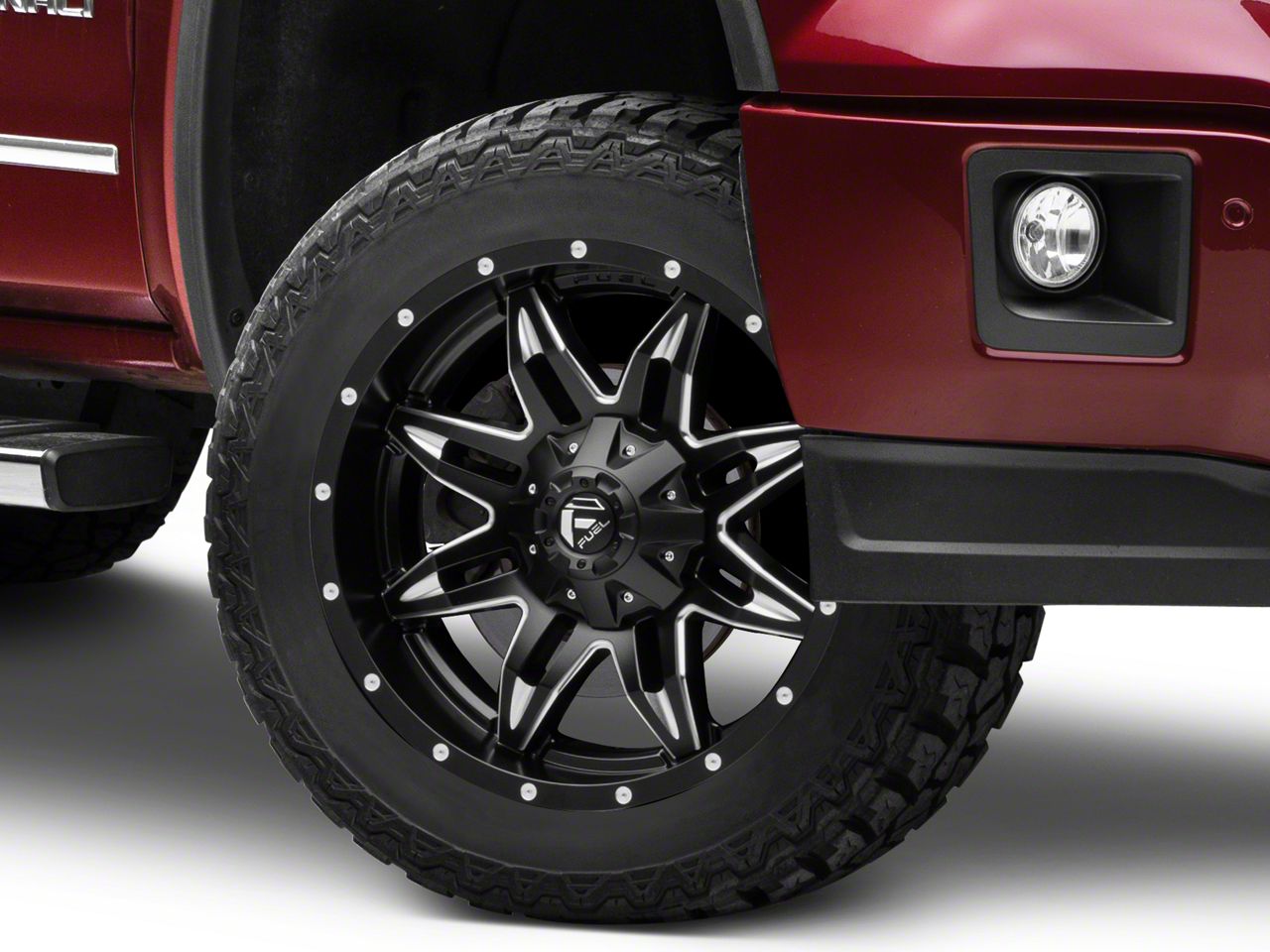 Fuel Wheels Sierra 1500 Lethal Satin Black Milled 6-Lug Wheel; 20x9 ...