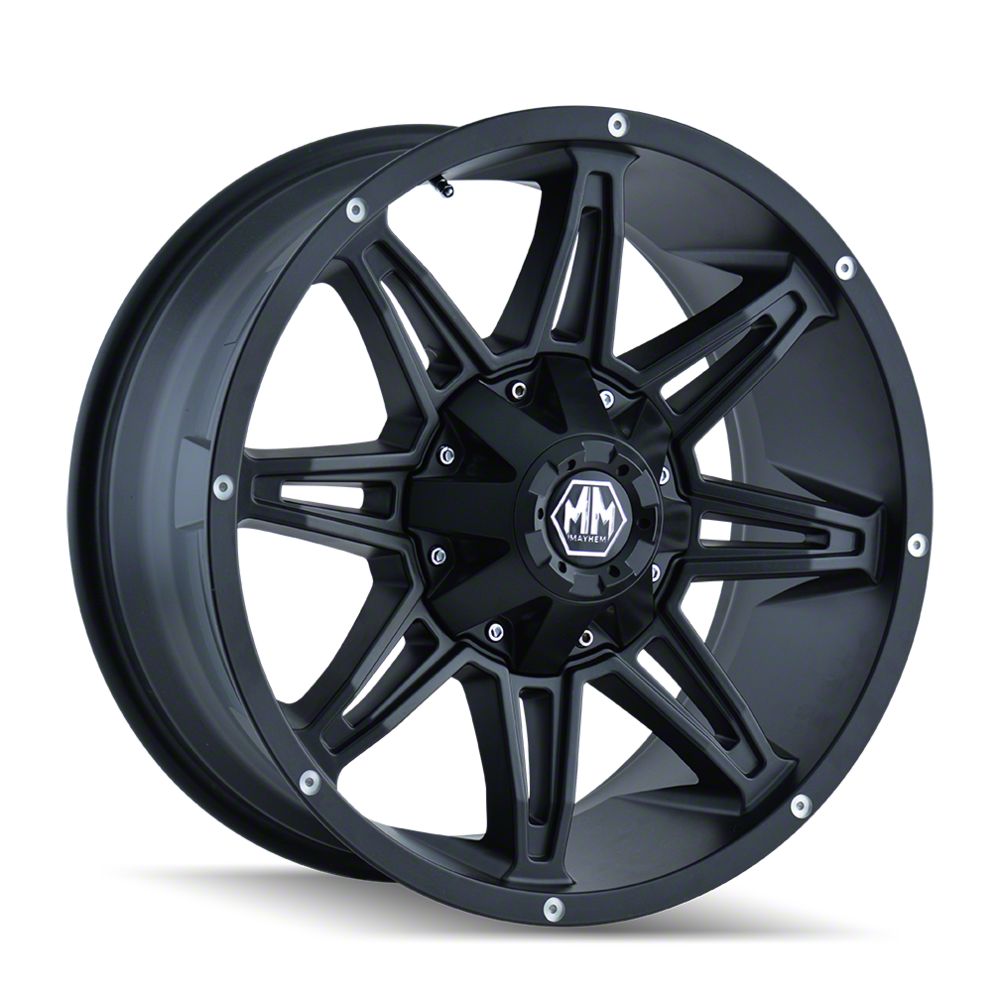 Mayhem Wheels F-150 Rampage Matte Black 6-Lug Wheel; 18x9; -12mm Offset ...