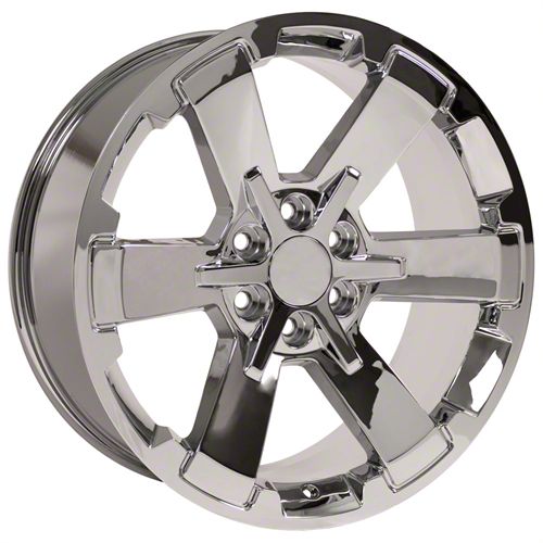 Sierra 1500 Rally Style Chrome 6-Lug Wheel; 22x9; 24mm Offset (14-18 ...