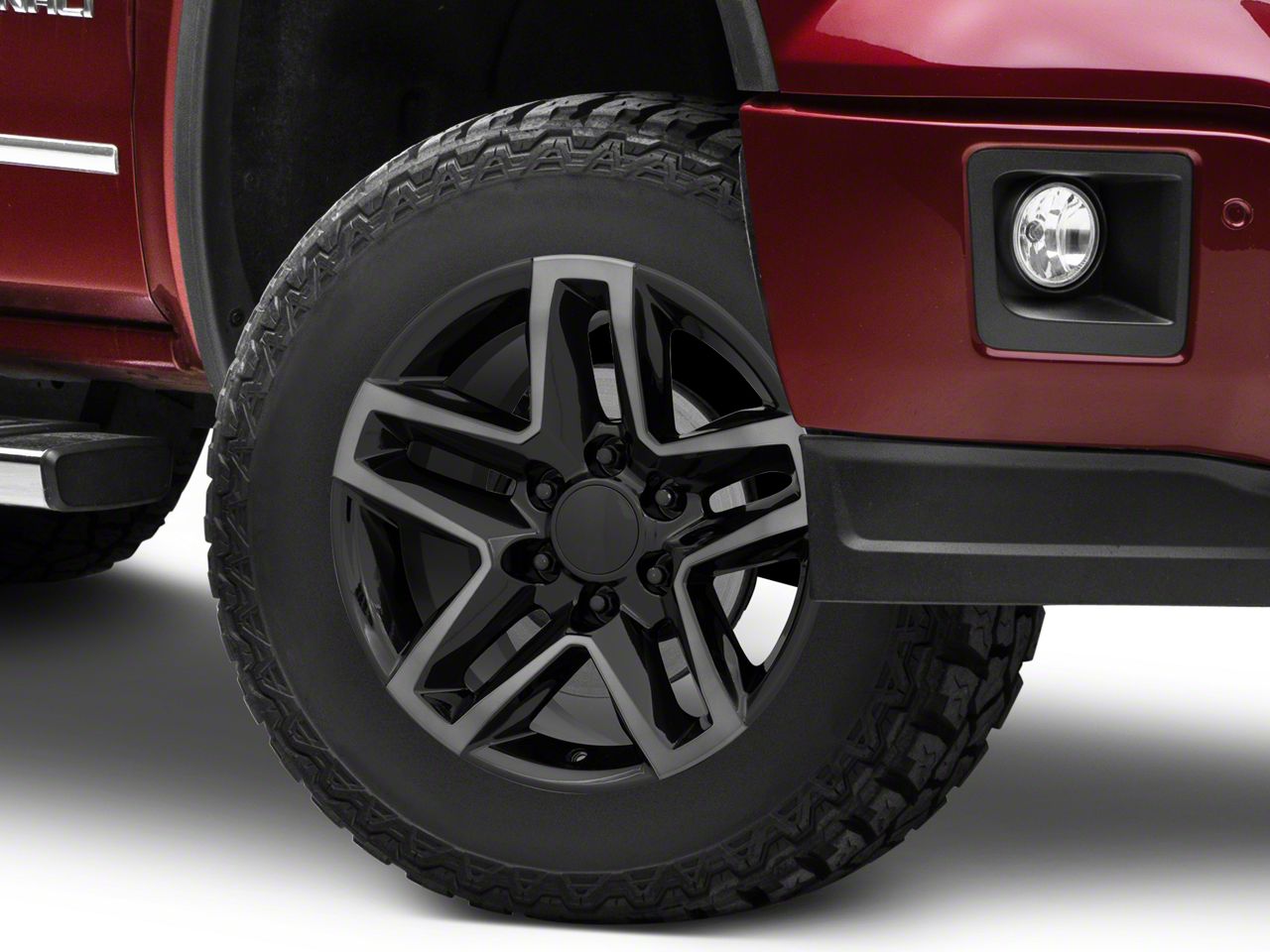 Sierra 1500 Trail Boss Style Tinted Machined 6-Lug Wheel; 18x8.5; 26mm ...
