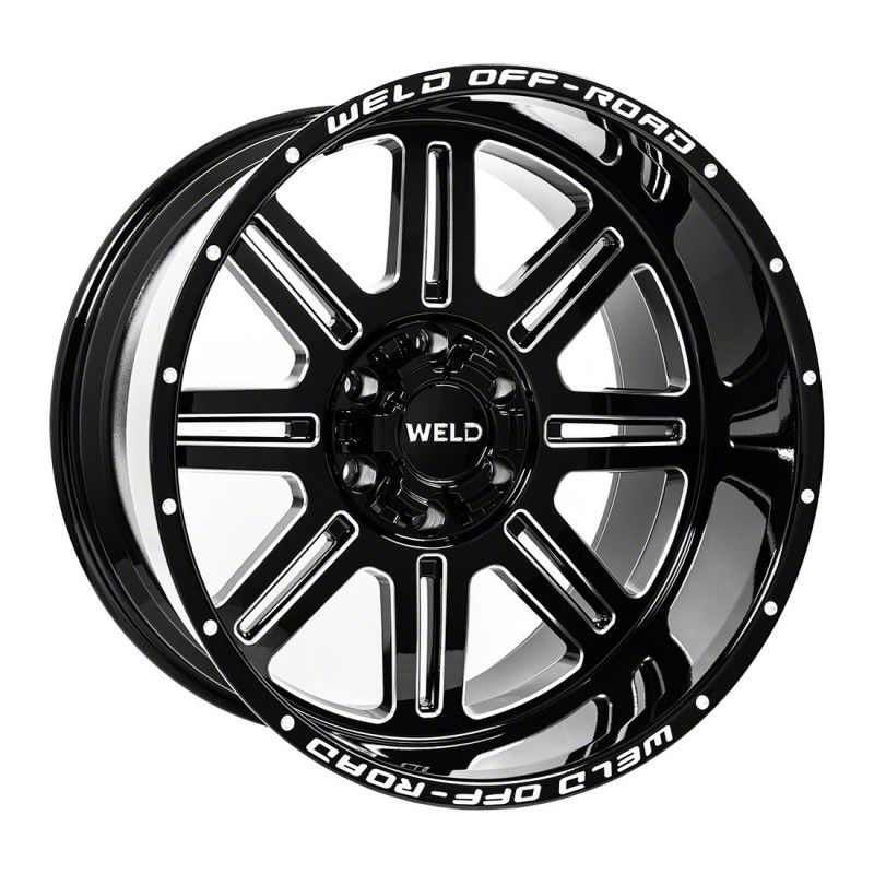 Weld Off-Road Silverado 1500 Chasm Gloss Black Milled 6-Lug Wheel; 20x9 ...