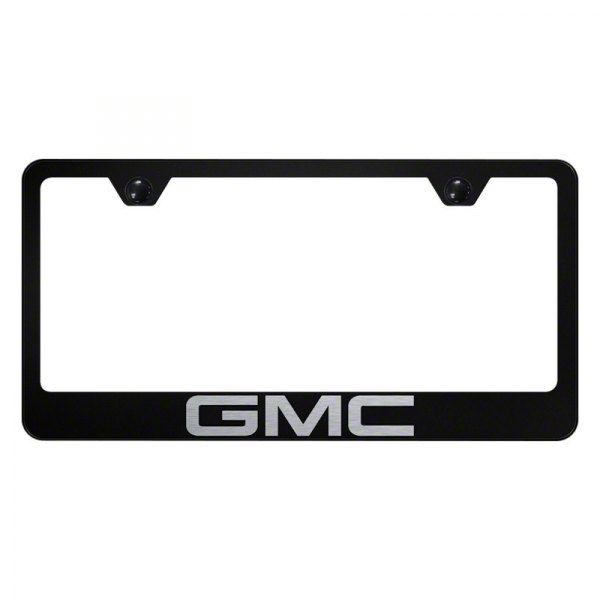 Sierra 1500 GMC License Plate Frame; Black (Universal; Some Adaptation ...