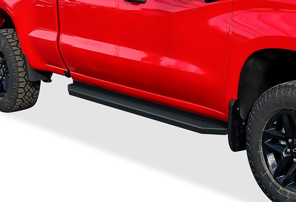 Sierra 1500 H-Style Running Boards; Black (19-22 Sierra 1500 Double Cab ...
