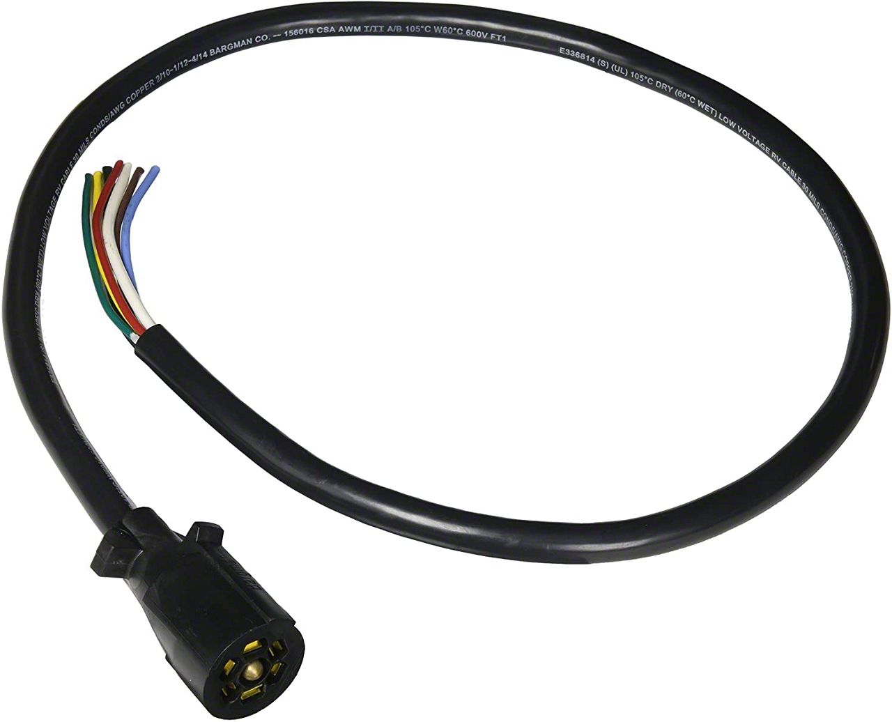 Tundra Trailer Wiring Adapter Connector; 7-Way Molded Trailer Cord with ...