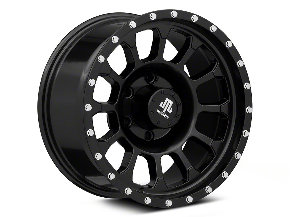 Mammoth 12-Hole Satin Black 6-Lug Wheel; 17x8.5; 0mm Offset (99-06 ...