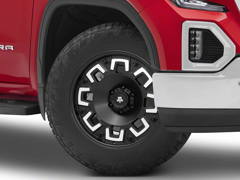 Mammoth Boss Satin Black Machined 6-Lug Wheel; 20x9; -6mm Offset (19-25 ...