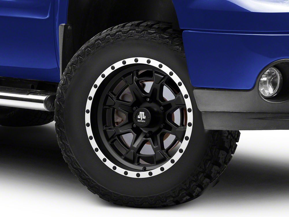 Mammoth Split 16 Beadlock Satin Black with Polished Lip 6-Lug Wheel ...