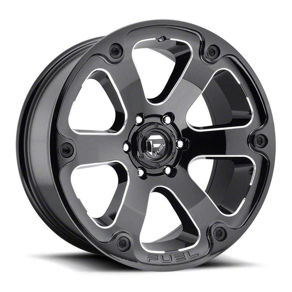 Fuel Wheels Super Duty Hardline Gloss Black & Red 8-Lug Wheel - 20x12 ...