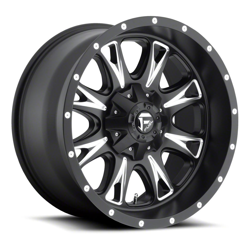 Fuel Wheels Super Duty Throttle Matte Black Milled 8-Lug Wheel - 18x10 ...