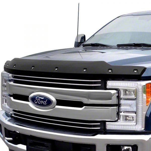 F-250 Super Duty Premium Bolt-On Look Hood Deflector; Textured (17-22 F ...