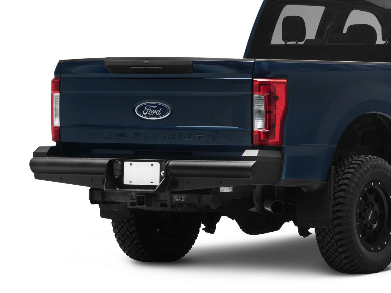 F-250 Super Duty Pipe Force Series Rear Bumper; Black Textured (17-22 F ...