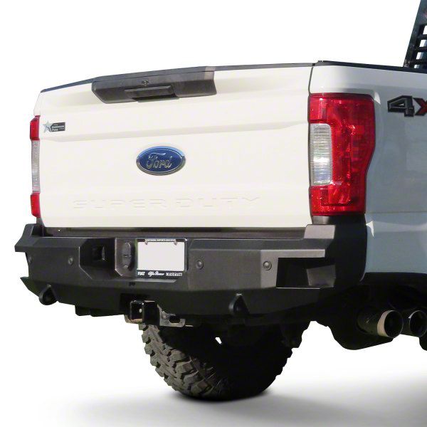 F-250 Super Duty Premier Series Rear Bumper; Black Textured (17-22 F ...