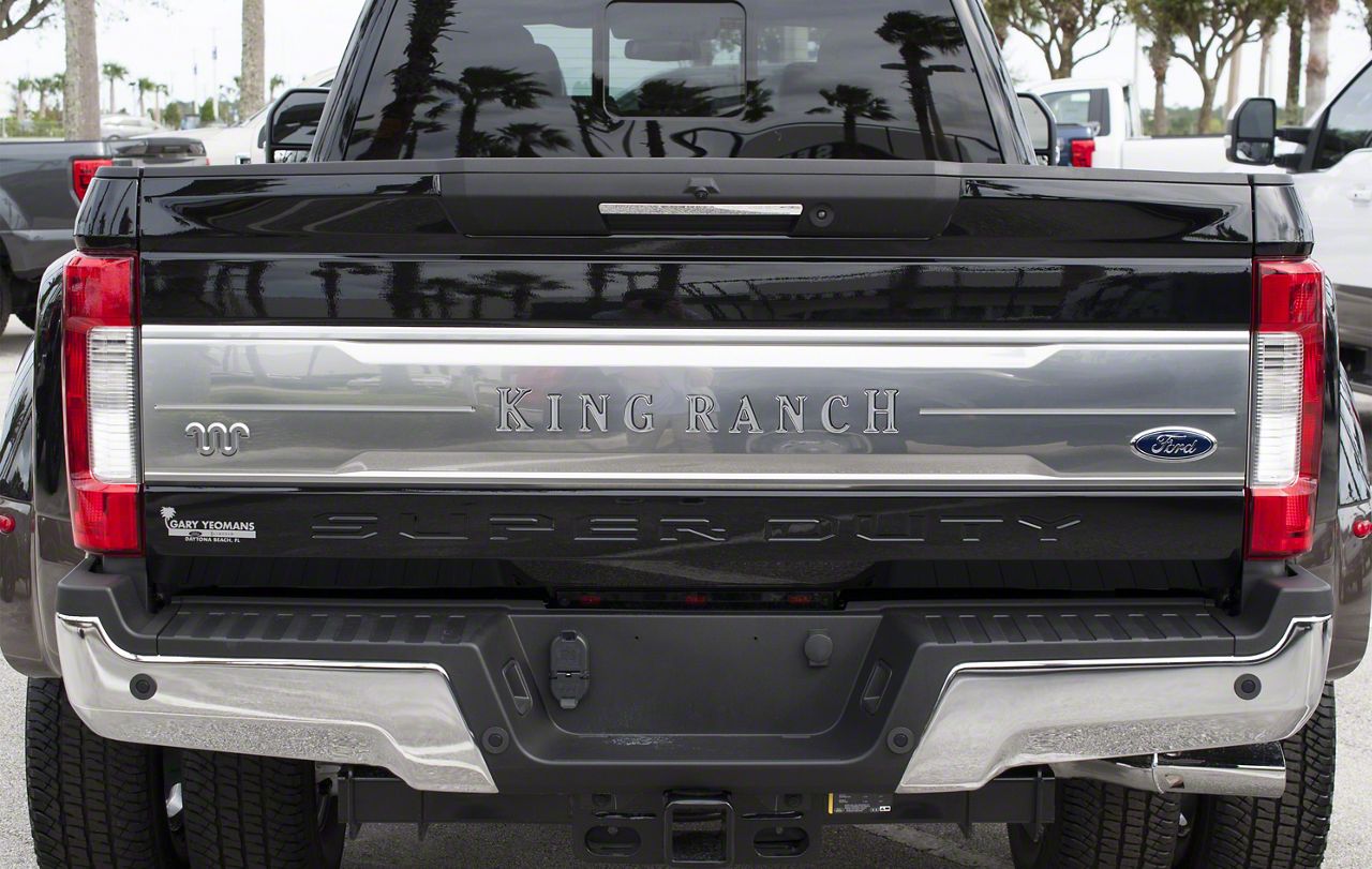 F-350 Super Duty Tailgate Insert Letters; Liquid Chrome (17-19 F-350 ...