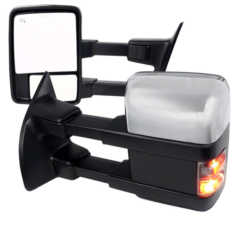 F-250 Super Duty Powered Heated Towing Mirrors; Chrome (11-16 F-250 ...