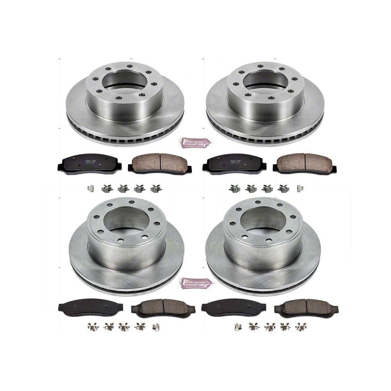 Power Stop Super Duty OE Replacement Brake Rotor and Pad Kit; Front and ...