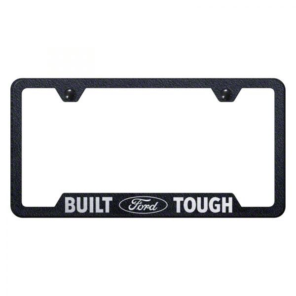 Mustang Built Ford Tough License Plate Frame; Rugged Black (Universal ...