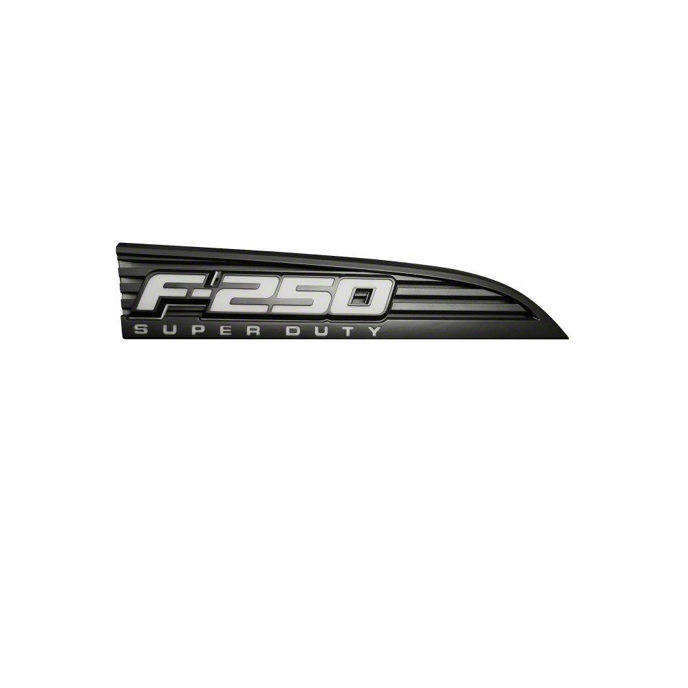 F-250 Super Duty Illuminated 2-Piece Emblems; Black Chrome (11-16 F-250 ...