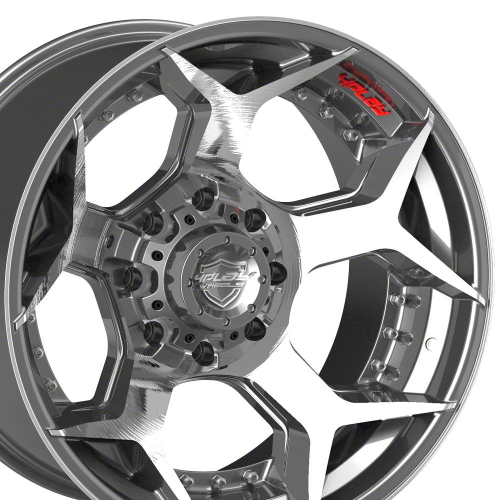 4Play F-250 Super Duty 4P50 Brushed Gunmetal 8-Lug Wheel; 20x10; -24mm ...