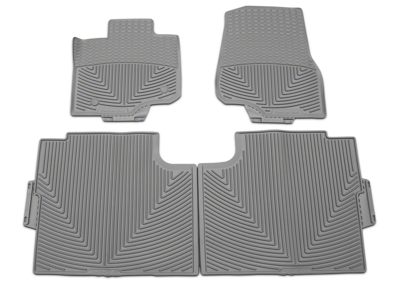 Weathertech F-150 All-Weather Front and Rear Rubber Floor Mats; Gray ...