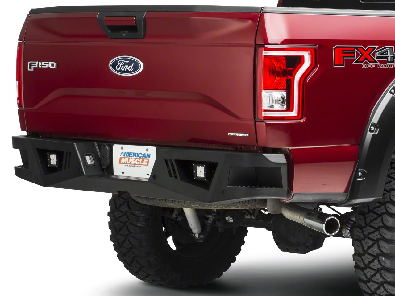 Barricade F-150 Extreme HD Rear Bumper with LED Fog Lights for ...