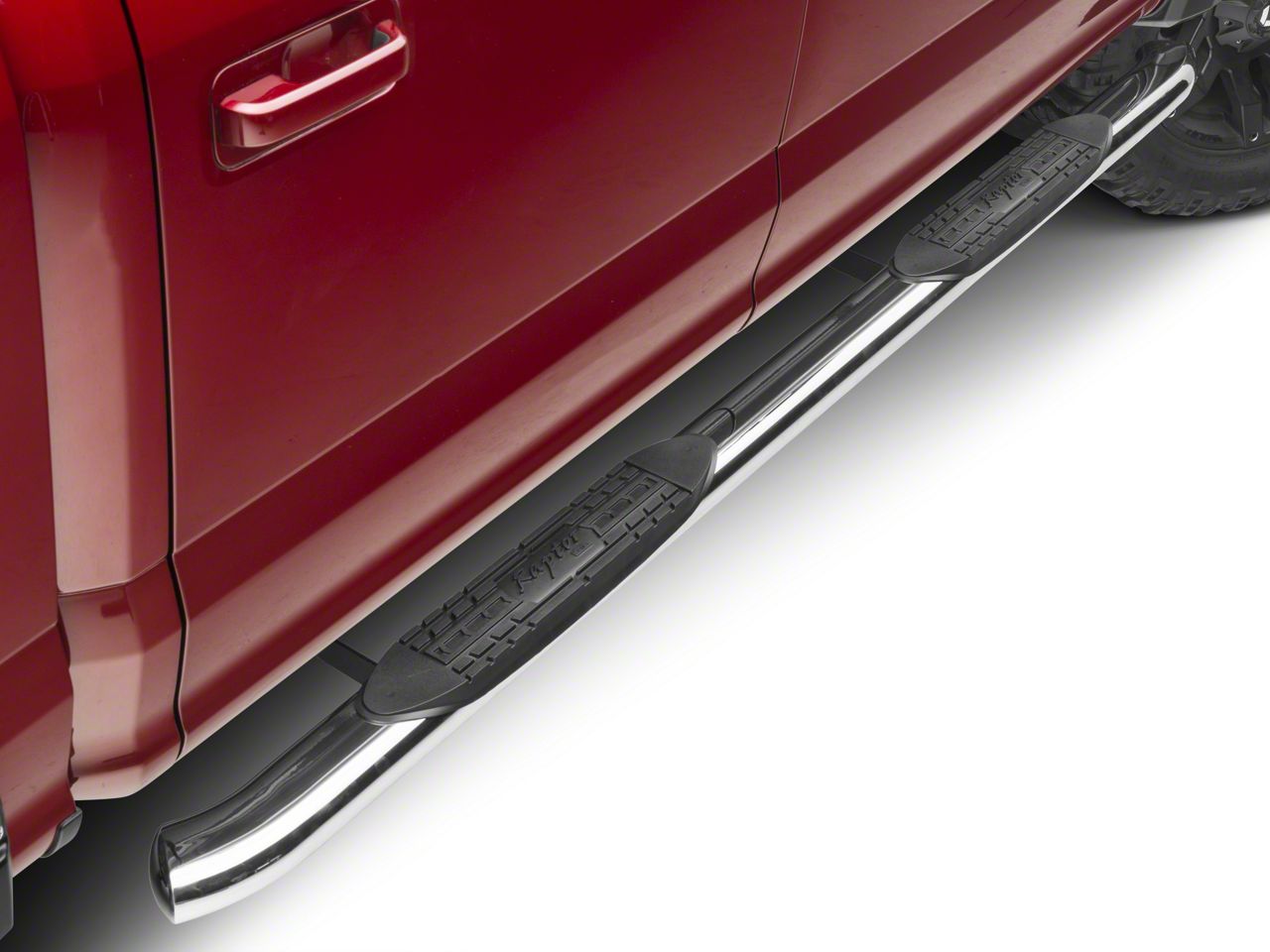 Raptor Series F-150 4-Inch OE Style Curved Oval Side Step Bars ...
