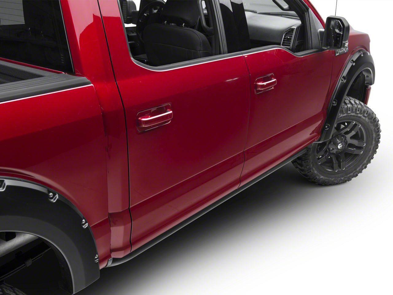 N-Fab F-150 Cab Length Rock Rails; Textured Black F154RKRCC (15-22 F ...