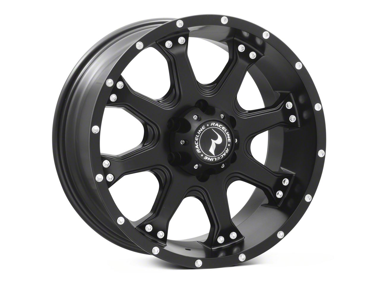 Raceline Bronco Assault Black 6-Lug Wheel; 18x9; 25mm Offset 991B-89065 ...