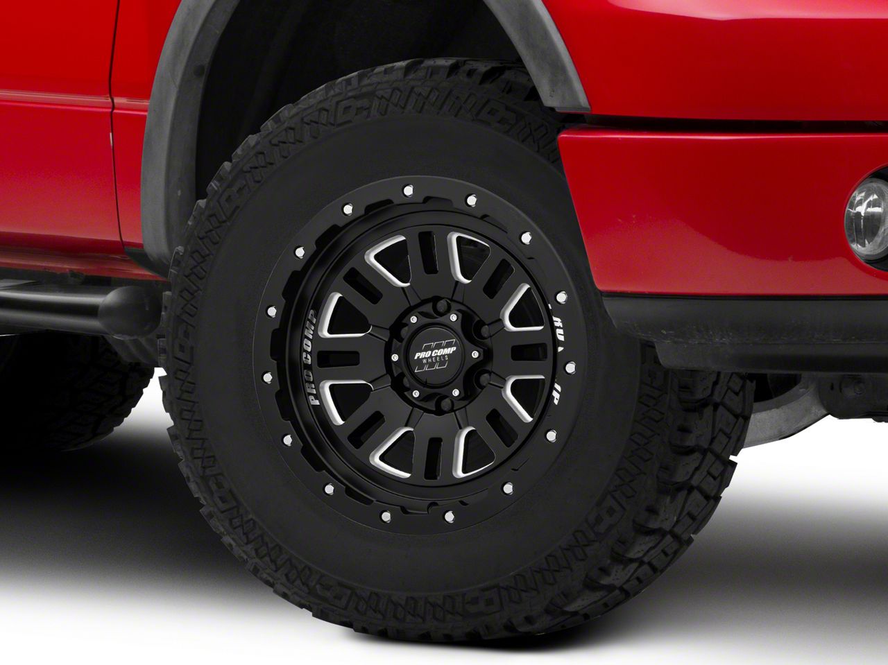 Pro Comp Wheels F-150 Cognito Satin Black Milled 6-Lug Wheel - 18x9 ...