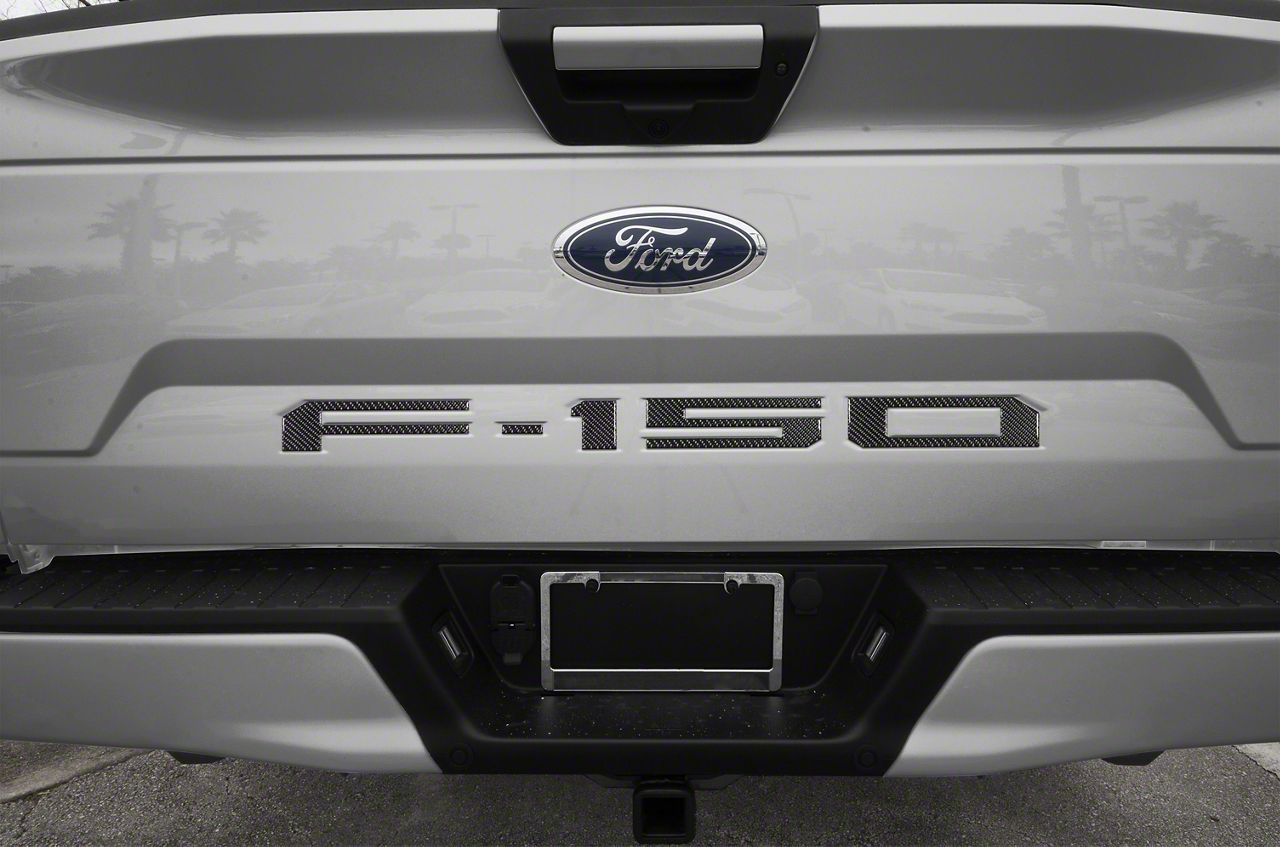 F-150 Tailgate Insert Letters; Domed Carbon Fiber (18-20 F-150 w/o ...