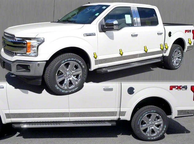 F-150 Rocker Panel Trim; Stainless Steel (15-20 F-150 SuperCrew w/ 6.5 ...