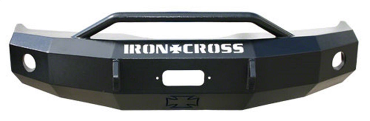Iron Cross RAM 1500 Heavy Duty Push Bar Front Bumper; Gloss Black 22 ...