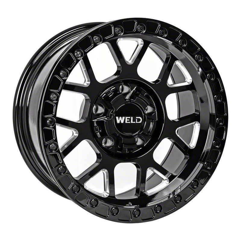 Weld Off-Road F-150 Cinch Beadlock Gloss Black Milled 6-Lug Wheel; 17x9 ...