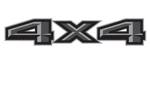 F-350 Super Duty 4x4 Decal; Black/Gray (17-22 F-350 Super Duty) - Free ...