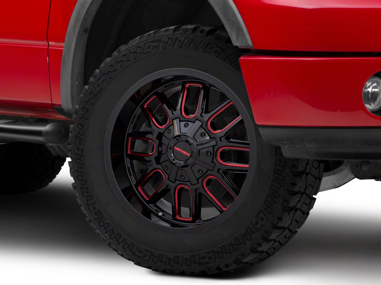Mayhem Wheels Tundra Cogent Black with Prism Red 6-Lug Wheel; 20x9; 0mm ...