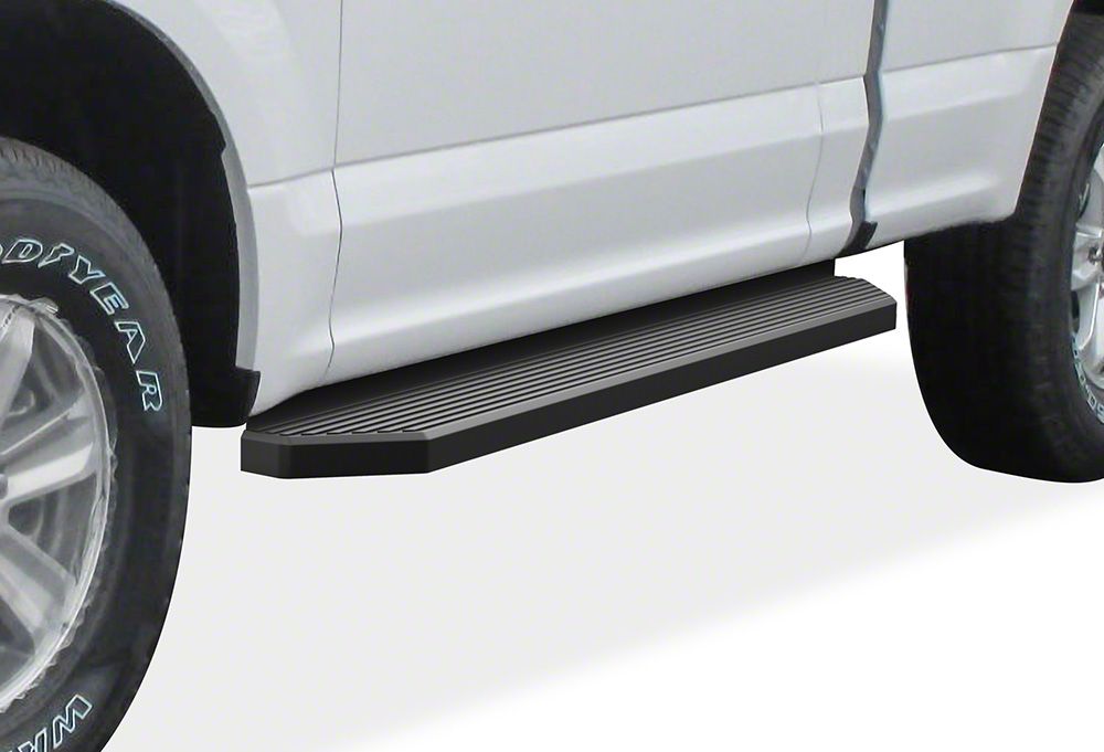 F-150 H-Style Running Boards; Black (15-21 F-150 Regular Cab)