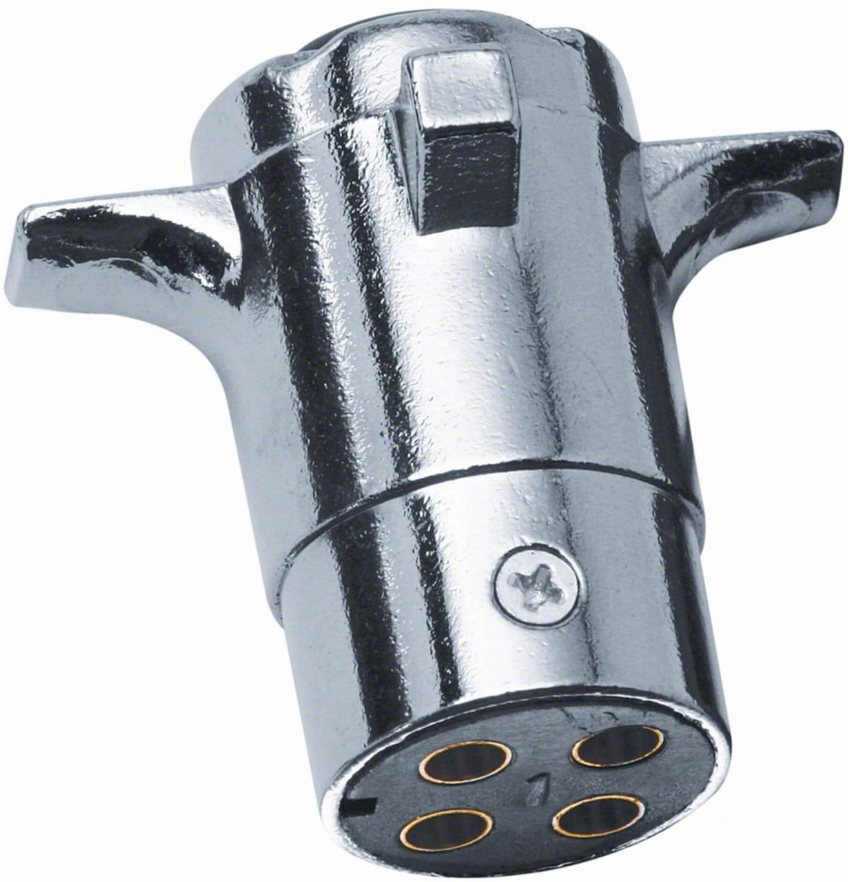 Toyota 4-Runner 4-Way Round Connector; Trailer End; Metal - Free Shipping