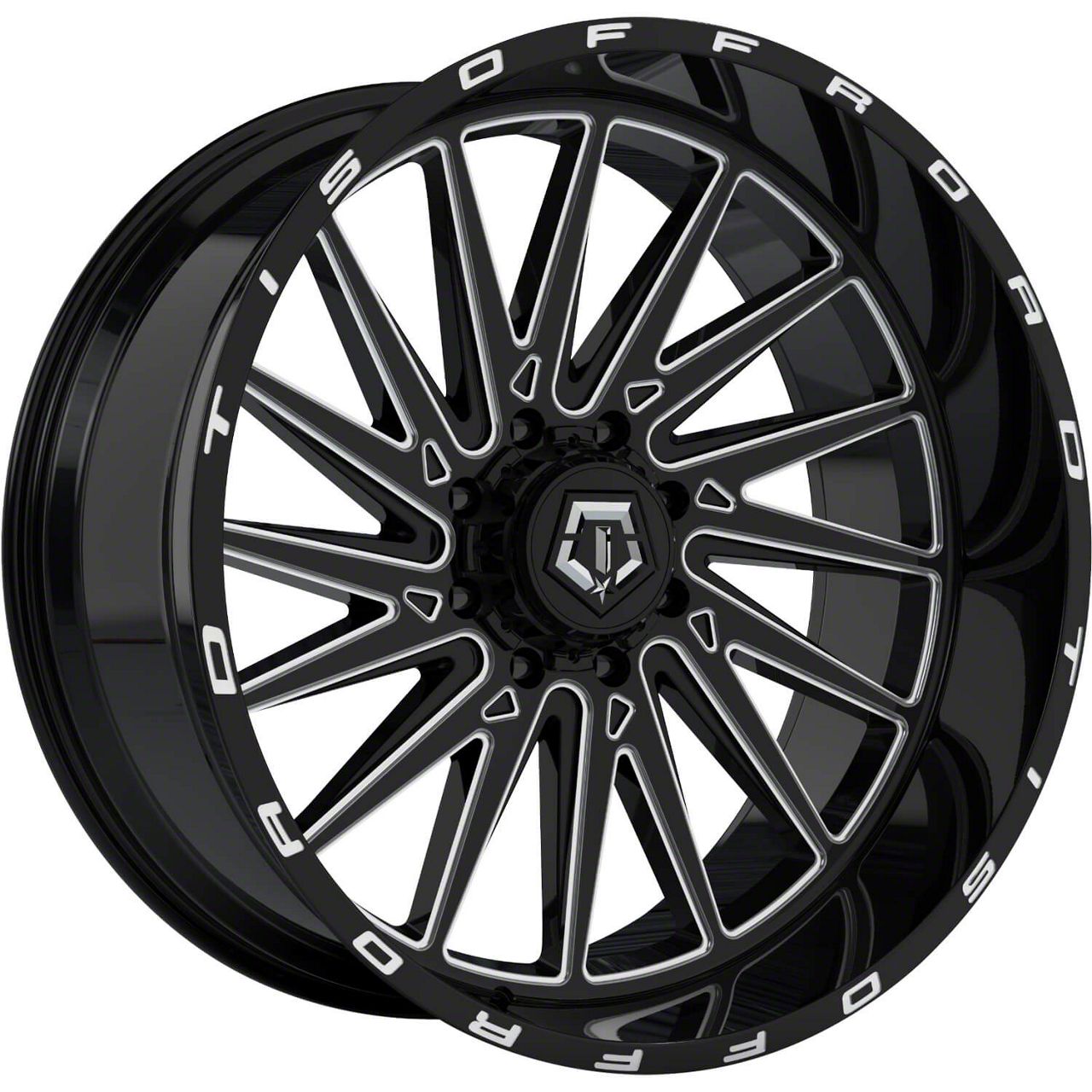 TIS F-150 547B Gloss Black Milled 6-Lug Wheel; 22x10; -19mm Offset ...