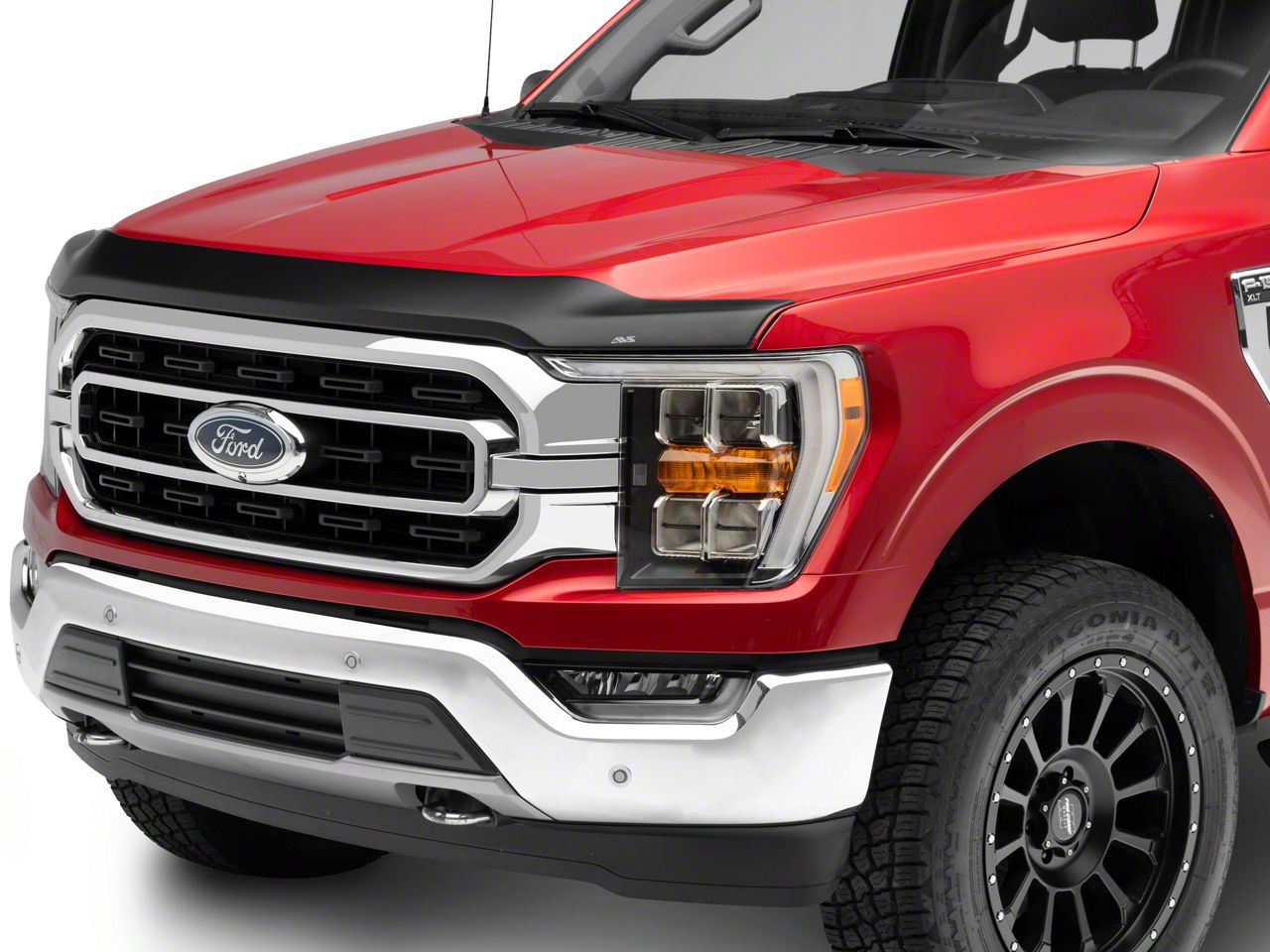 F-150 Aeroskin Hood Protector; Matte Black (21-22 F-150, Excluding ...