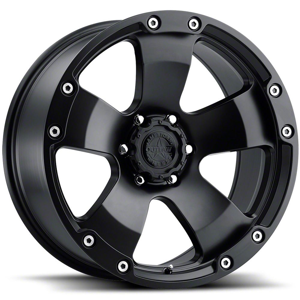 American Outlaw Wheels F-150 Bootlegger Satin Black 6-Lug Wheel; 20x9 ...
