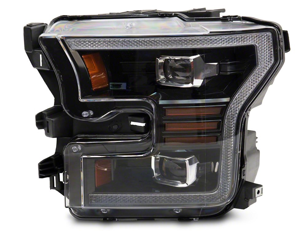 Raxiom LED Projector Headlights with LED Amber DRL; Black Housing ...