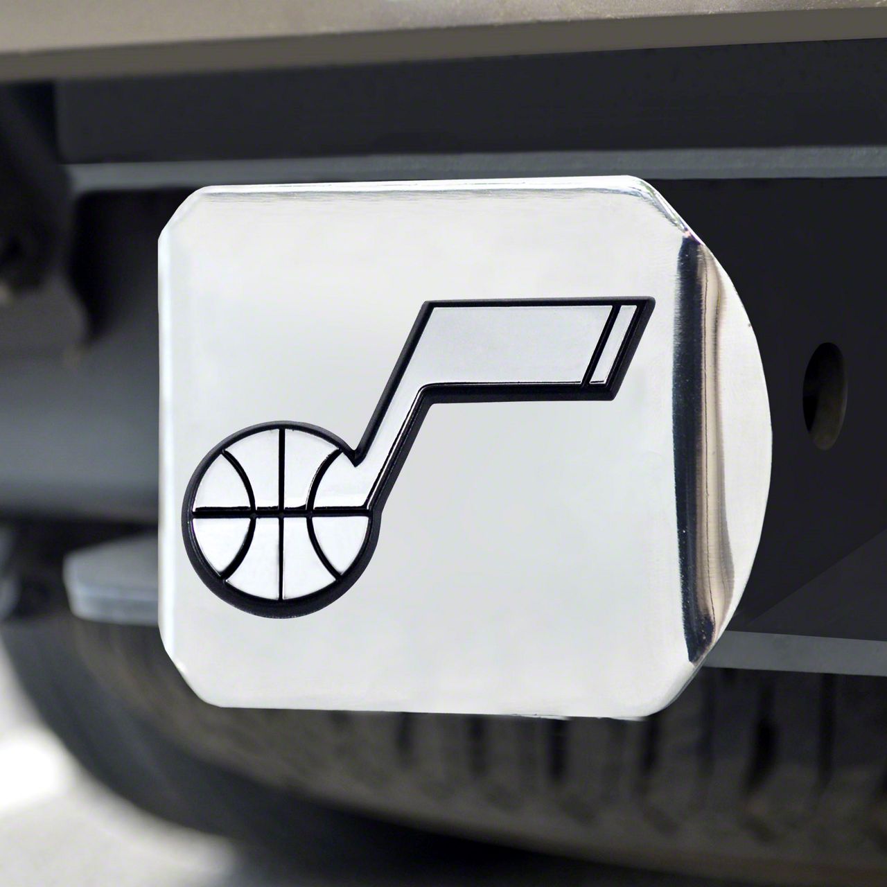 Tundra Hitch Cover with Utah Jazz Logo; Chrome (Universal; Some ...
