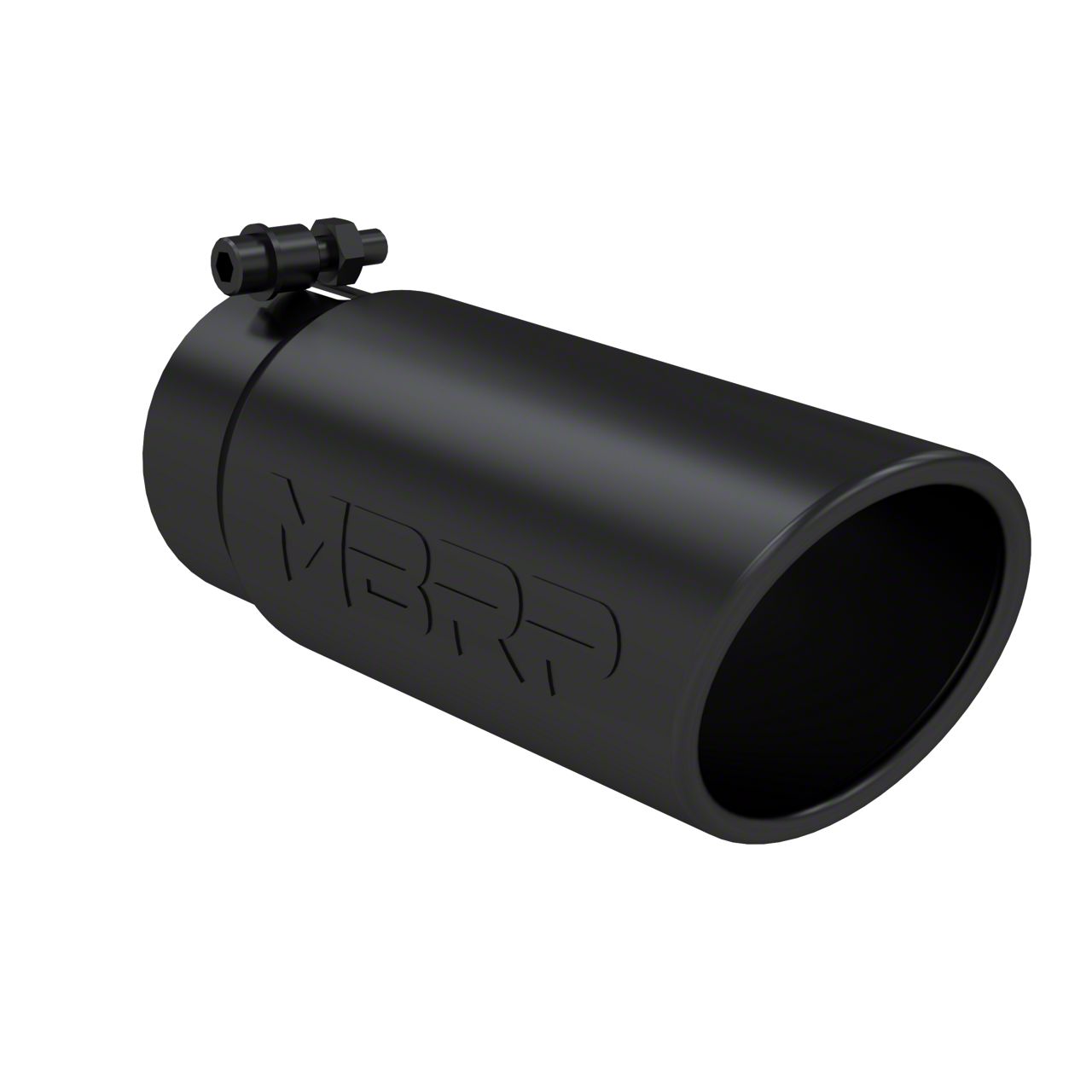 MBRP Frontier 4-Inch Angled Rolled Exhaust Tip; Black T5112BLK (Fits 3. ...