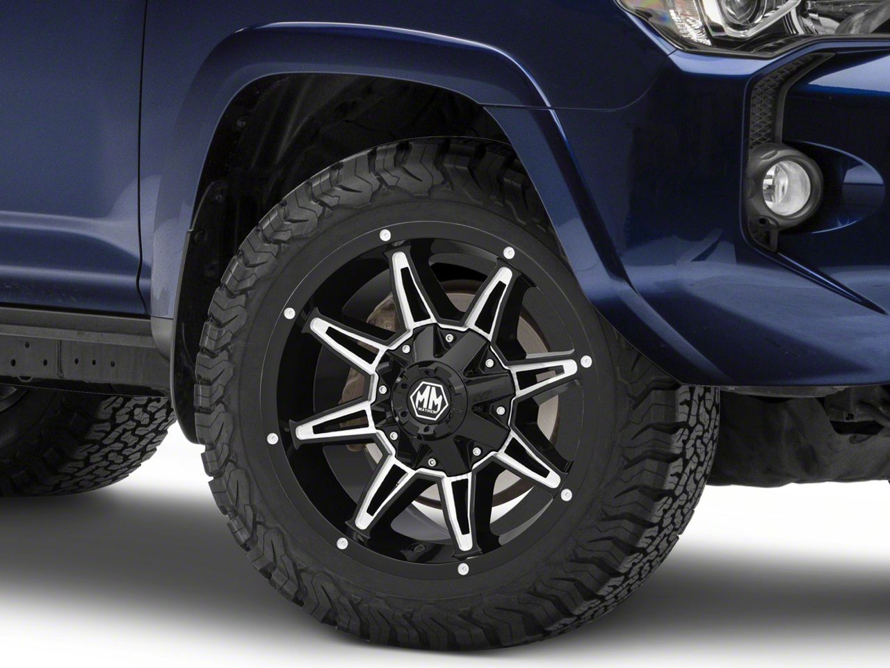 Mayhem Wheels Toyota 4-Runner Rampage Black Milled 6-Lug Wheel; 20x9 ...