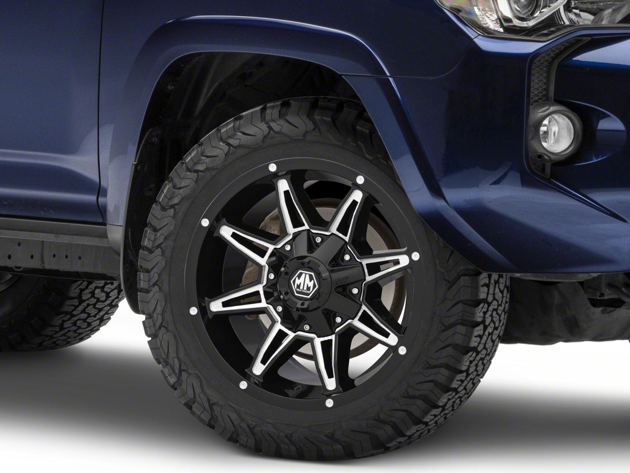 Mayhem Wheels Toyota 4-Runner Rampage Black Milled 6-Lug Wheel; 20x9 ...