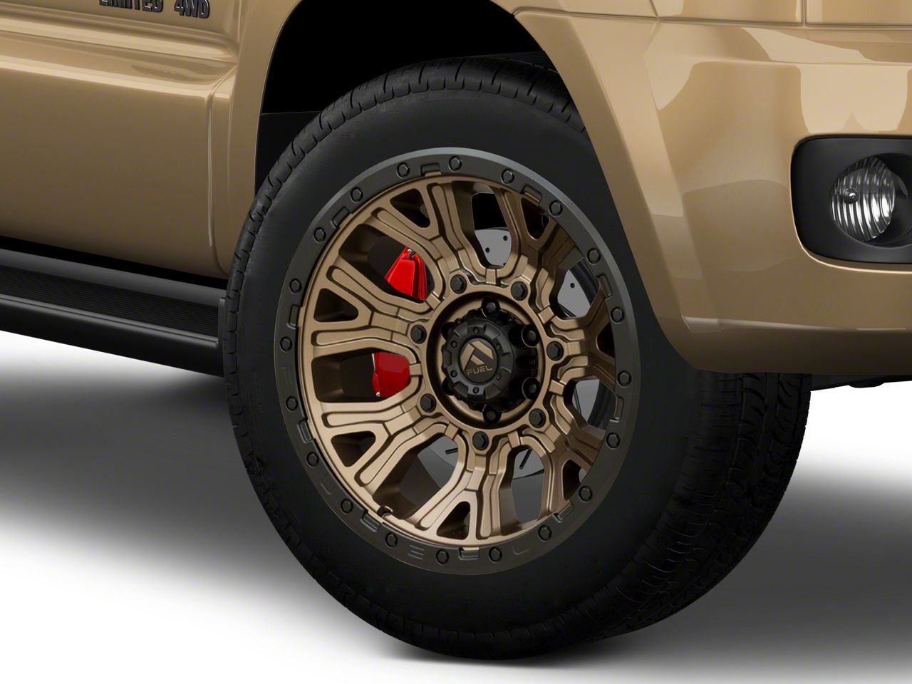 Fuel Wheels Toyota 4-Runner Traction Matte Bronze with Black Ring 6-Lug ...