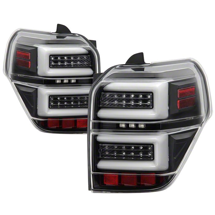 Toyota 4-Runner Sequential LED Tail Lights; Black Housing; Clear Lens ...