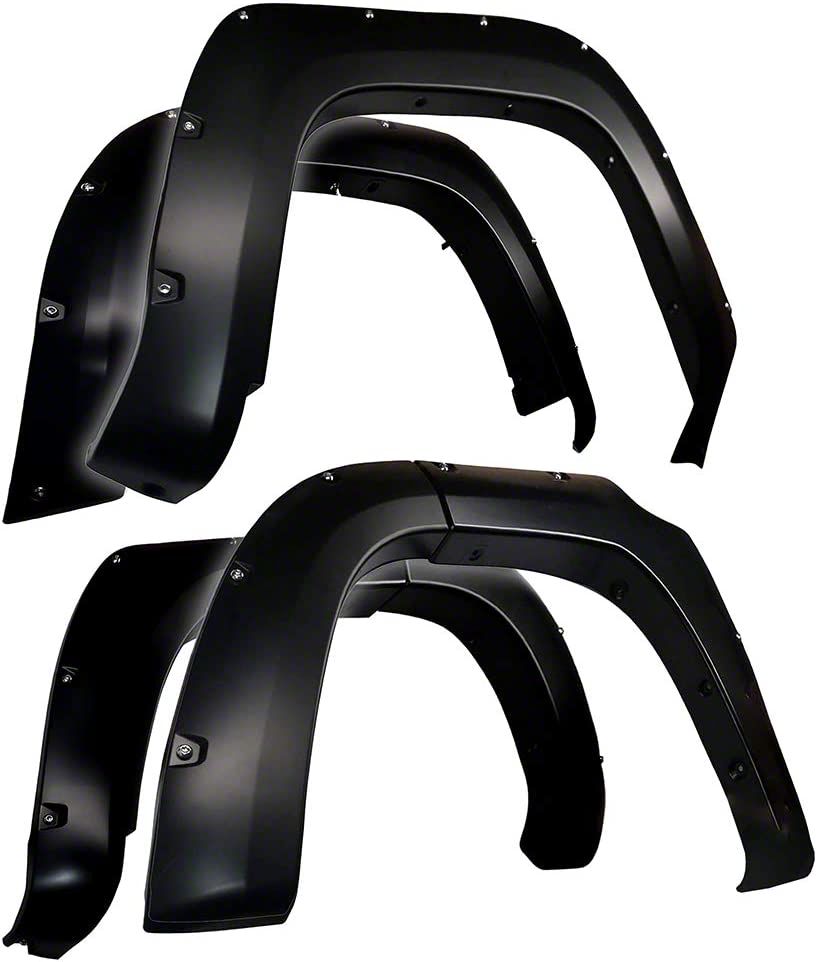 Toyota 4-Runner Bolt-Riveted Style Fender Flares; Smooth Matte Black ...