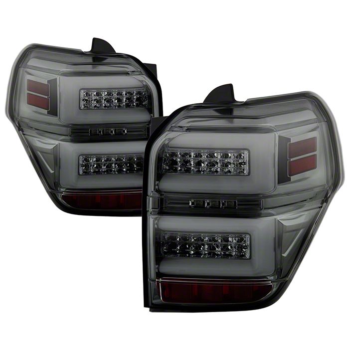 Toyota 4-Runner Sequential LED Tail Lights; Chrome Housing; Smoked Lens ...